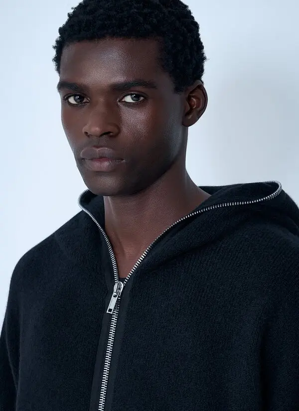 Rick Owens Wool-fleece Hooded Zip-up Sweatshirt