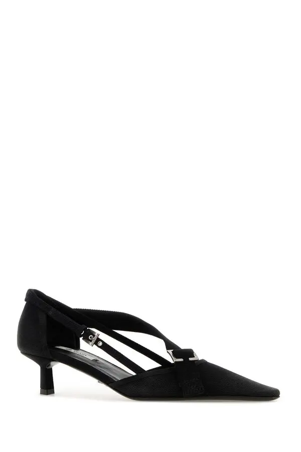 Prada Canvas Pumps With Buckled Straps