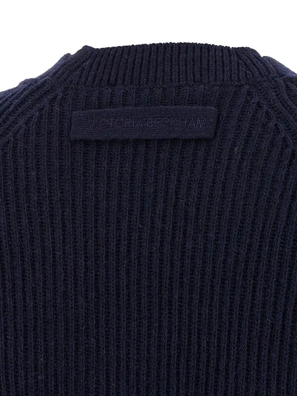 Victoria Beckham Stepped Hem V-neck Cardigan
