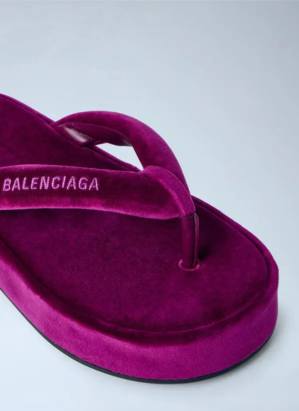 Balenciaga Jet Lag Thong-strap Sandals - Purple