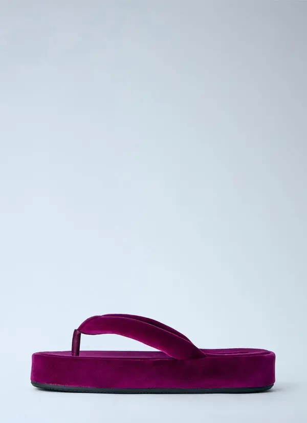 Balenciaga Jet Lag Thong-strap Sandals - Purple