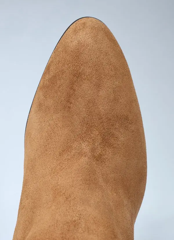 Chloé Suede Thigh-high Boots With Block Heel - Brown
