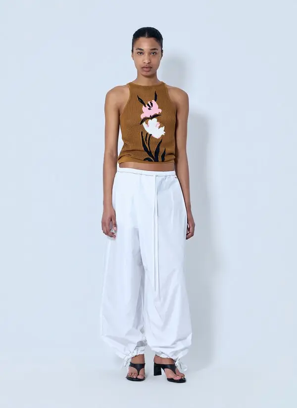 Marni Sleeveless Floral Intarsia Knit Top