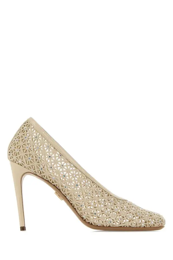 FERRAGAMO Mesh Sol 95 Pumps - Brown