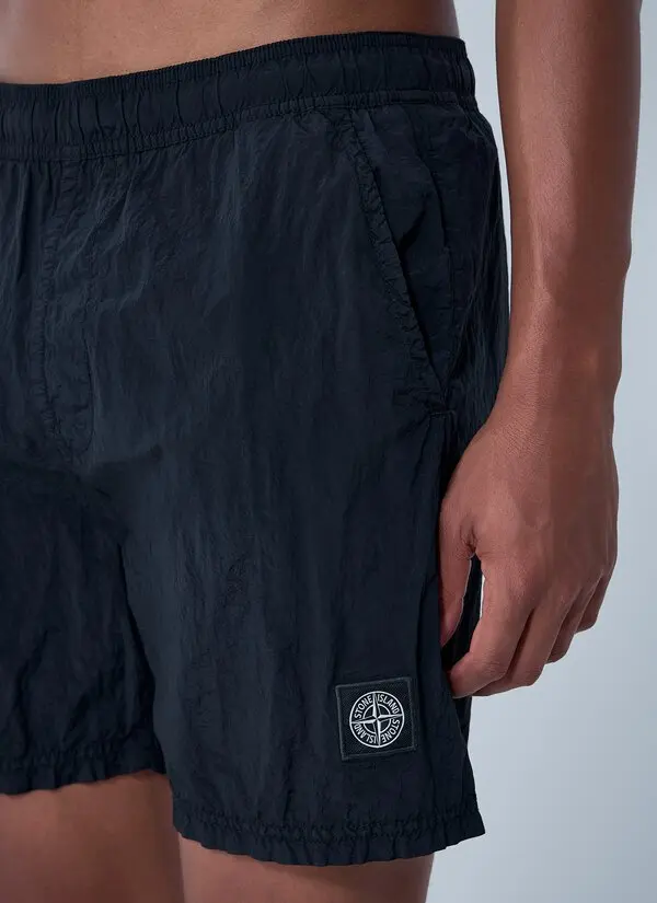 Stone Island Nylon Metal Shorts With Compass Patch