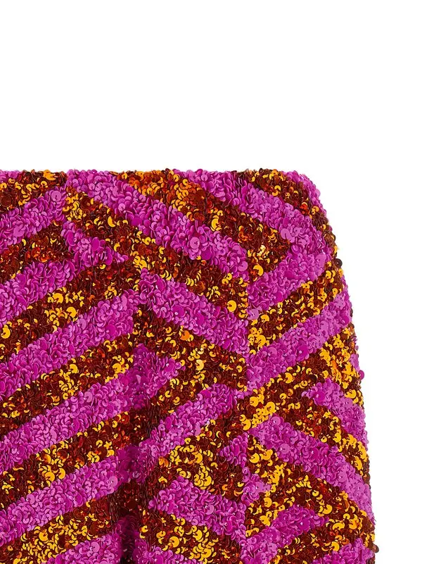 Dries Van Noten Sequined Wide-leg Bermuda Shorts