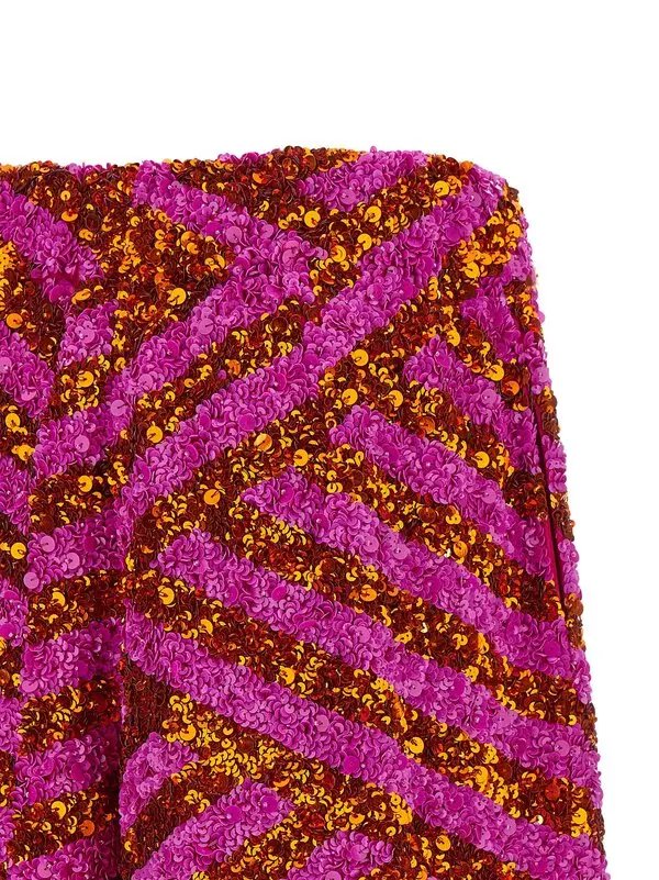 Dries Van Noten Sequined Wide-leg Bermuda Shorts