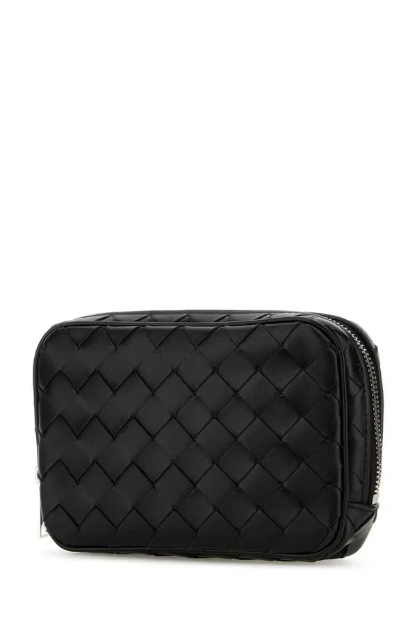 Bottega Veneta Leather Small Intrecciato Beauty Case