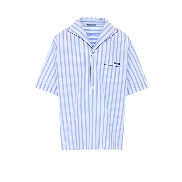 Dolce & Gabbana Striped Poplin Shirt - Blue
