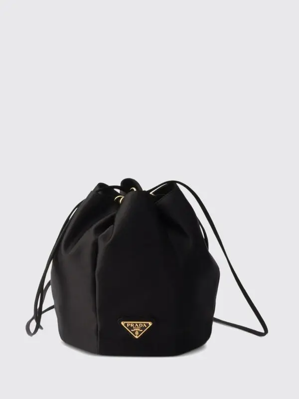 Prada Drawstring Bucket Bag - Black