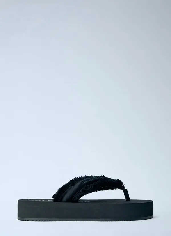 Balenciaga Jet Lag Platform Thong-strap Sandals - Black