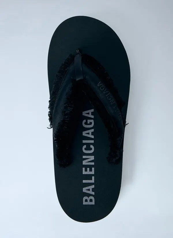Balenciaga Jet Lag Platform Thong-strap Sandals - Black