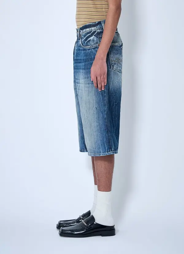 Martine Rose Zip-up Straight-leg Denim Shorts