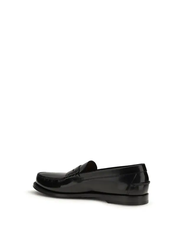 Prada Brushed Leather Loafers