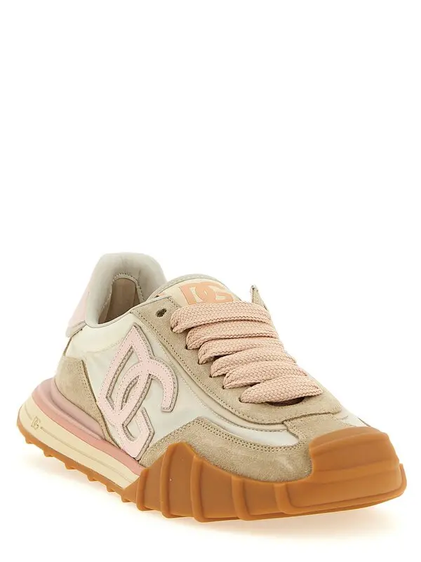 Dolce & Gabbana Dg Athletic" Suede And Canvas Sneakers