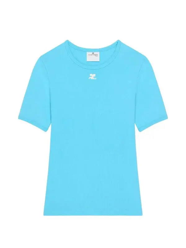COURREGES Embroidered Logo T-shirt