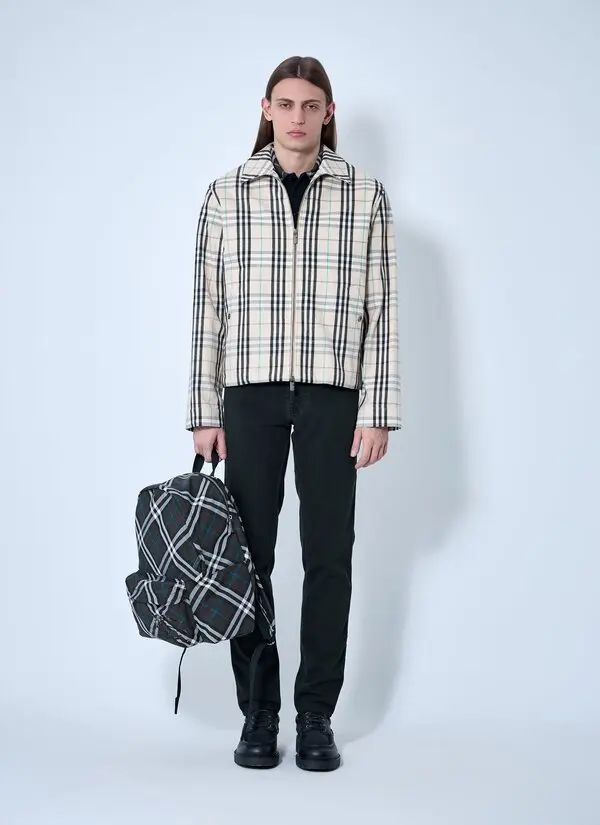 Burberry Check Cotton Harrington Jacket