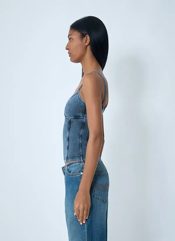 DIESEL® Stretch Cotton Jersey Camisole Top - Multicolor