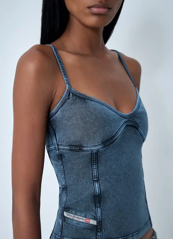 DIESEL® Stretch Cotton Jersey Camisole Top - Multicolor