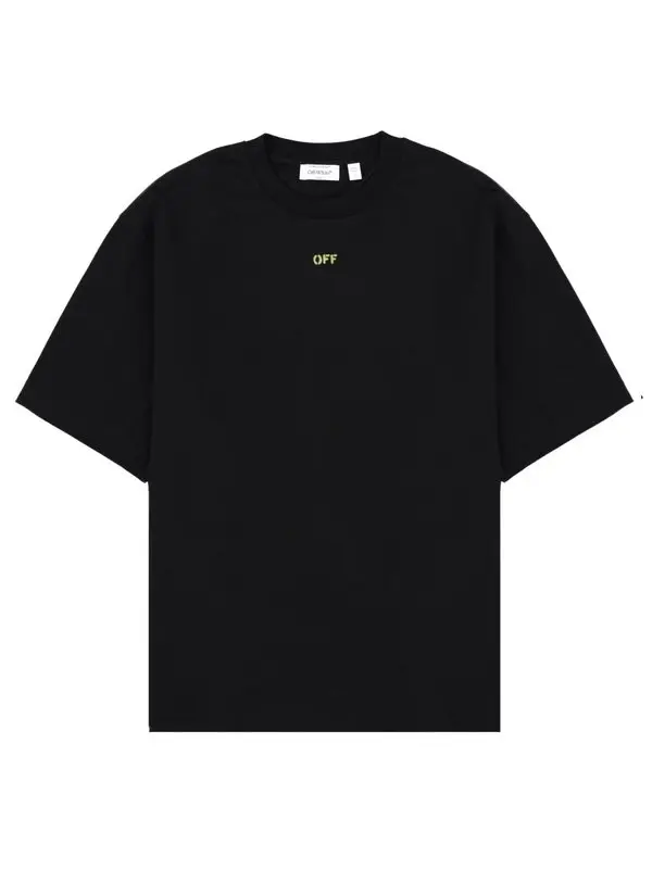Off-White T-shirt With Logo - Black
