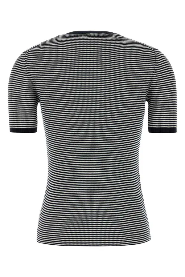 Prada Embroidered Silk T-shirt - Multicolor
