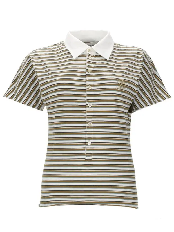 GOLDEN GOOSE Striped Polo Shirt - Multicolor