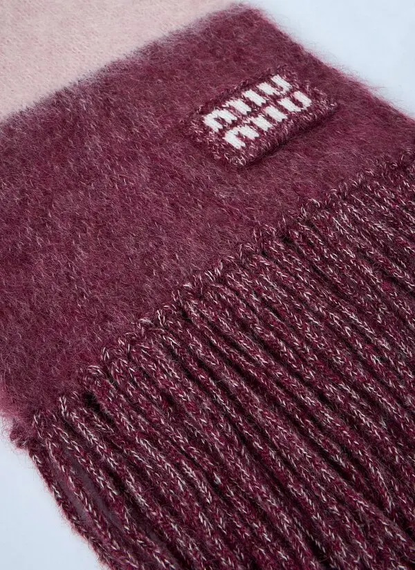 Miu Miu Logo Motif Scarf