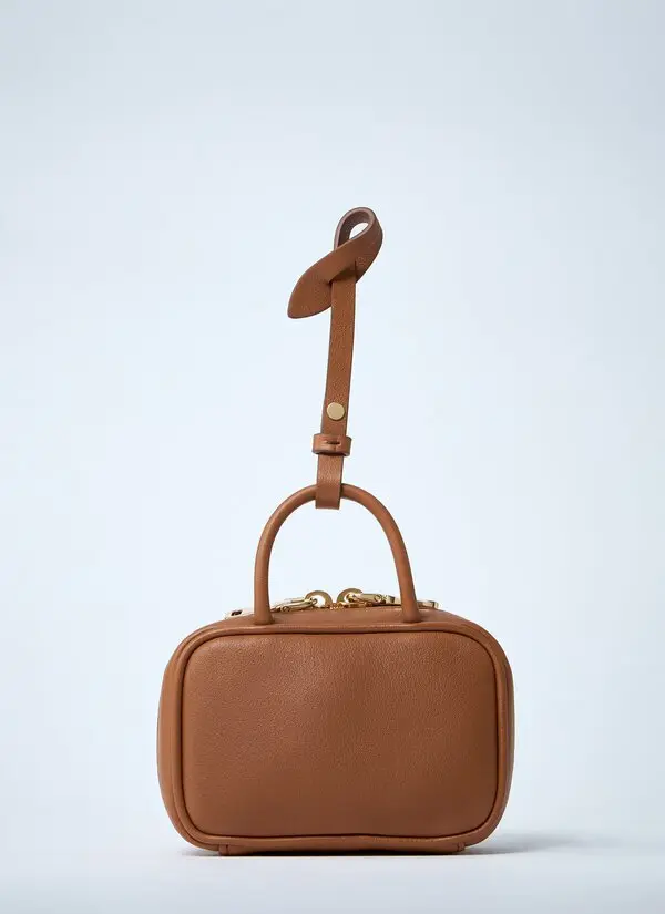 Miu Miu Micro Beau Leather Bag - Brown