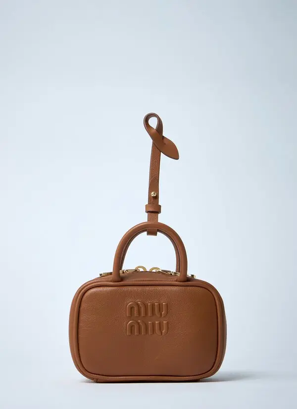 Miu Miu Micro Beau Leather Bag - Brown