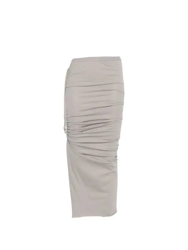 Rick Owens Gathered Drawstring Skirt - Gray