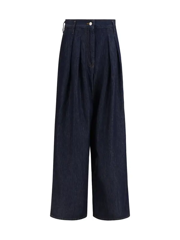 Dries Van Noten Wide-leg Pleated Jeans - Blue
