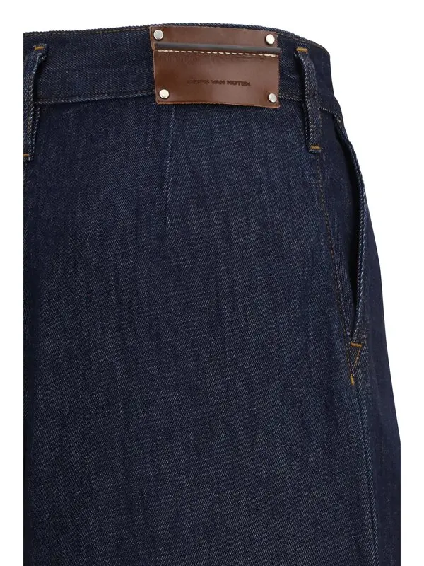 Dries Van Noten Wide-leg Pleated Jeans - Blue