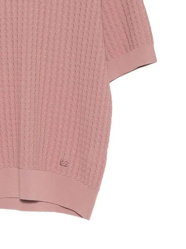 Dolce & Gabbana Short-sleeved Cable-knit Sweater
