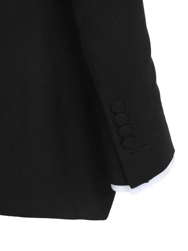 TOM FORD Collarless Panama Jacket In Fine Wool And Silk