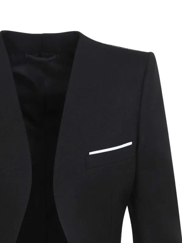 TOM FORD Collarless Panama Jacket In Fine Wool And Silk