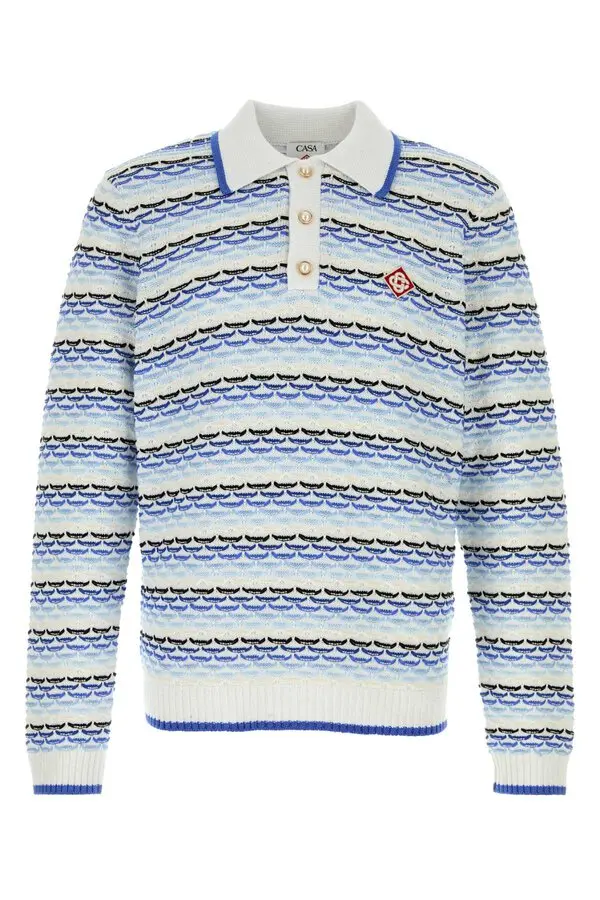Casablanca Embroidered Cotton Polo Shirt - Multicolor