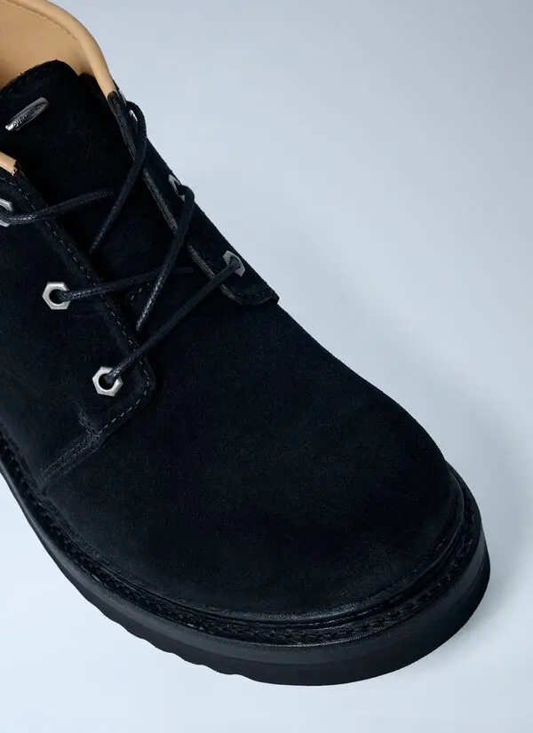Our Legacy Suede Lace-up Boots With Vibram Sole