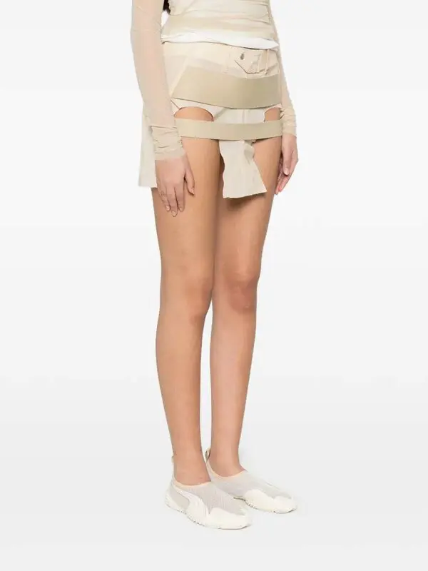 Rick Owens Layered Strap Skirt With Temple Cutout
