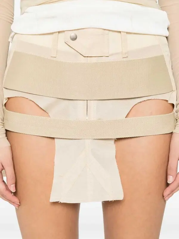Rick Owens Layered Strap Skirt With Temple Cutout