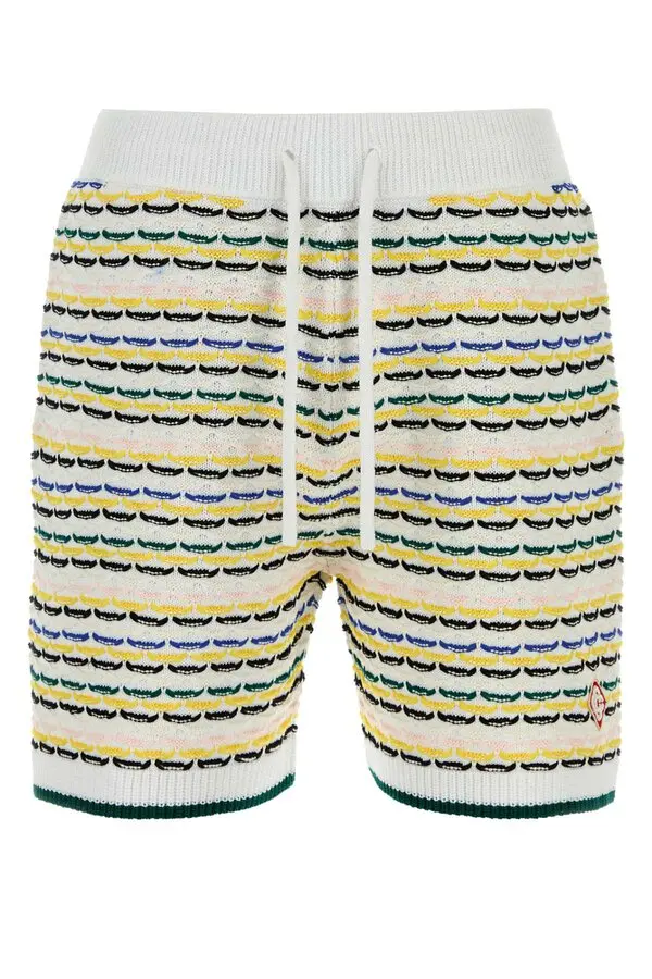 Casablanca Embroidered Cotton Bermuda Shorts - Multicolor