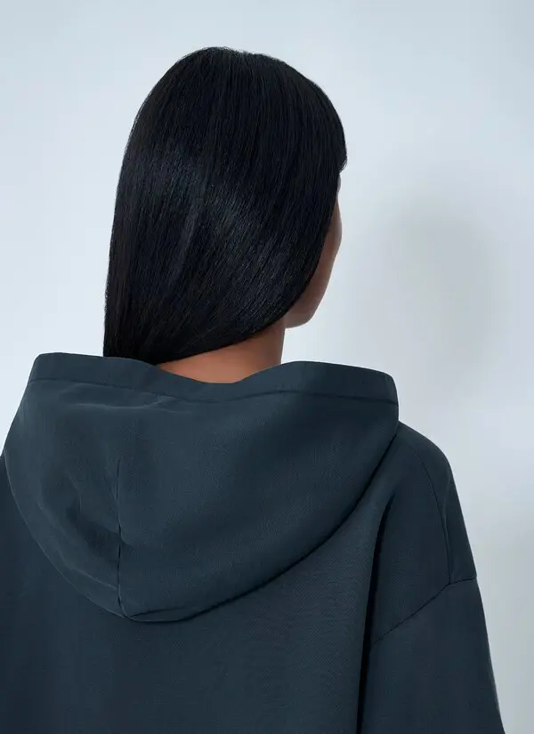 Acne Studios Layered Logo Motif Hooded Sweatshirt