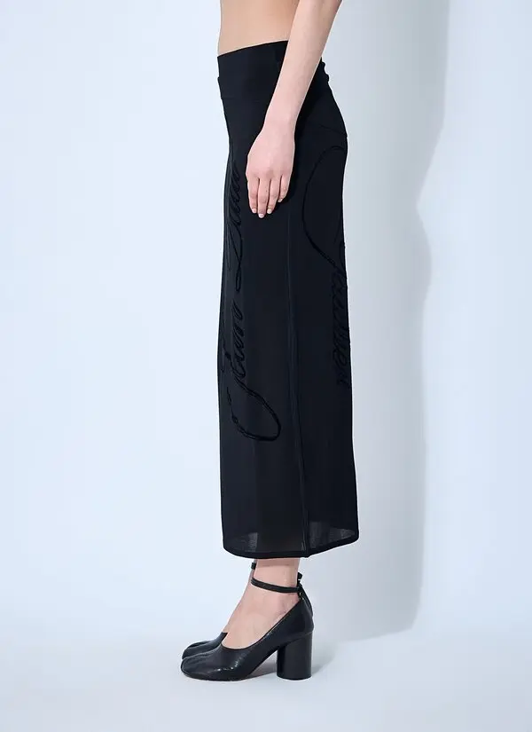 JEAN PAUL GAULTIER Mesh Tattoo Midi Skirt