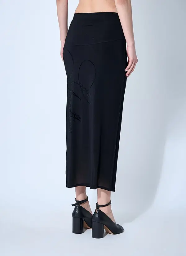 JEAN PAUL GAULTIER Mesh Tattoo Midi Skirt