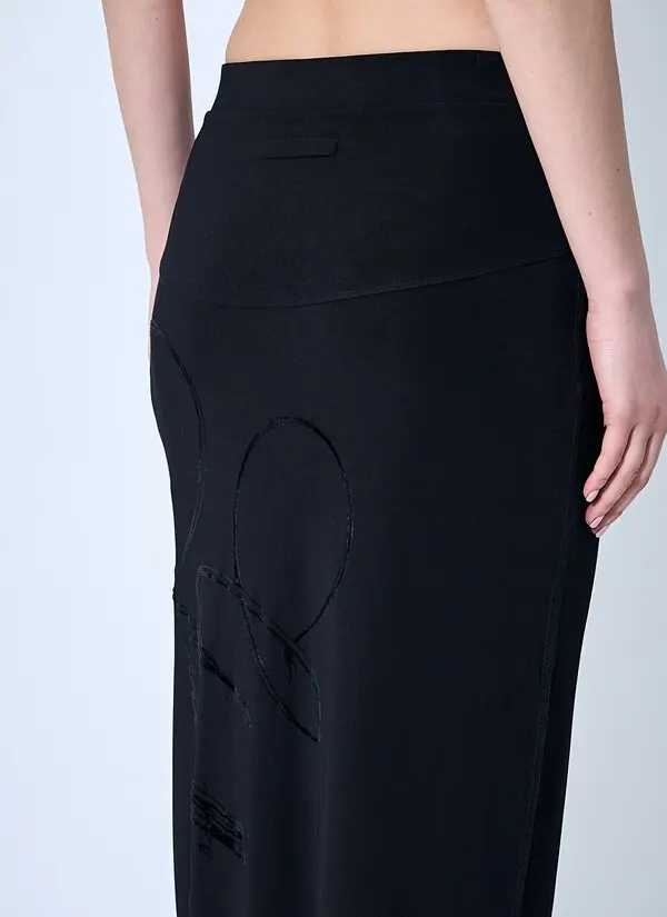 JEAN PAUL GAULTIER Mesh Tattoo Midi Skirt