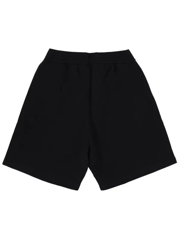 Dsquared2 Relaxed Fit Cotton Shorts With Logo Embroidery - Black