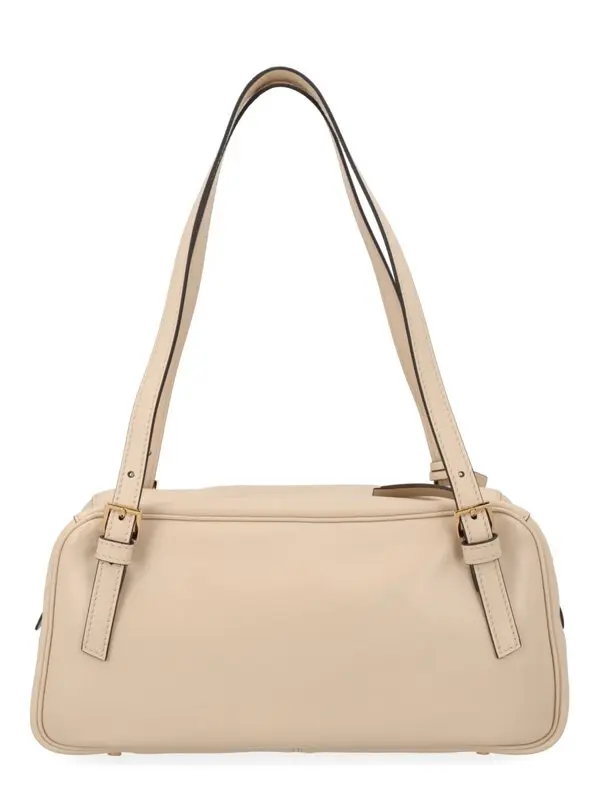 Versace Lamb Leather Shoulder Bag - Cream