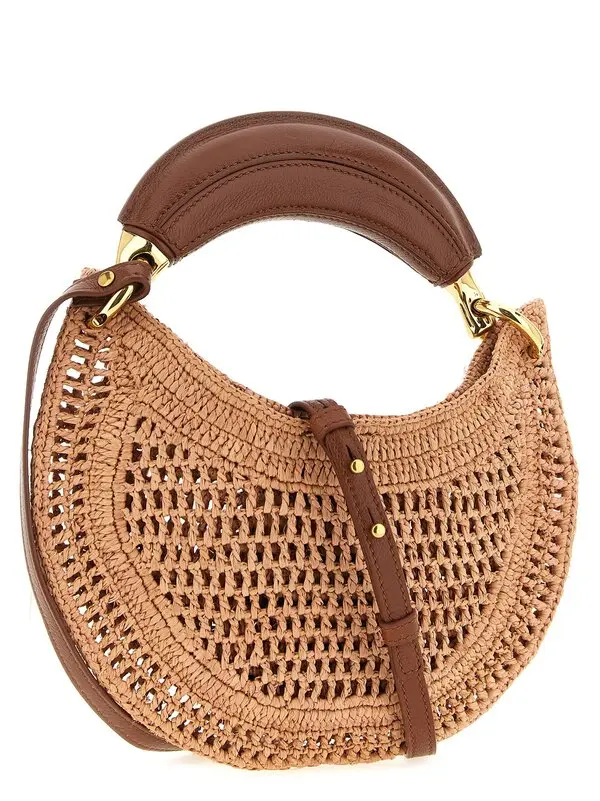 Chloé Summer Banana' Mini Hobo Handbag In Crocheted Raffia