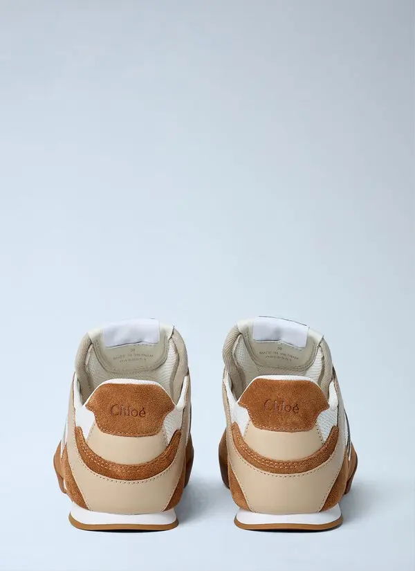 Chloé Kick Suede Leather Sneakers - Brown
