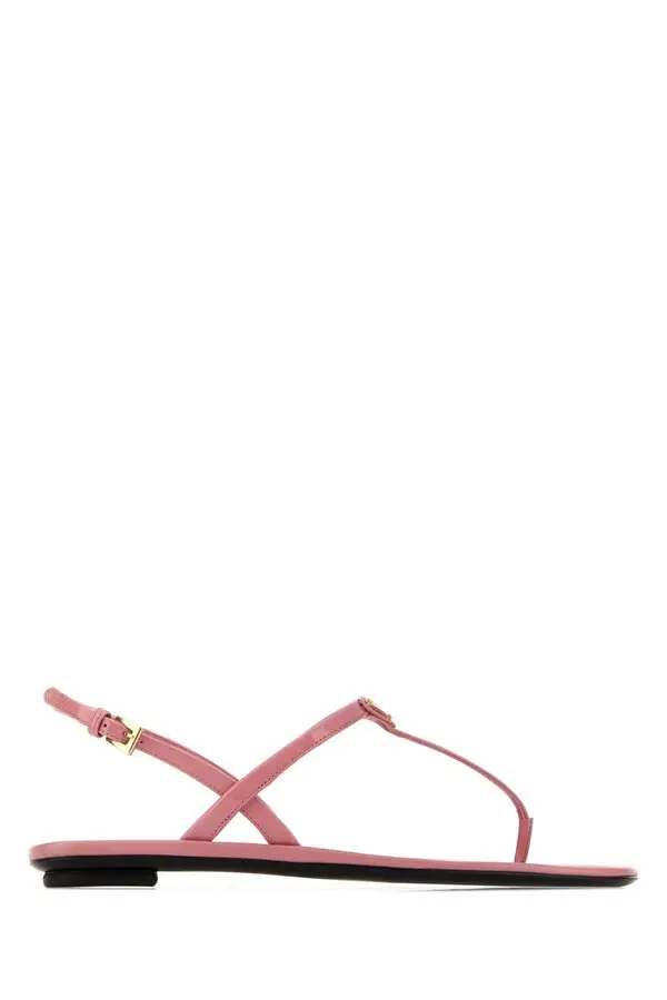 Prada Leather Thong Sandals - Pink