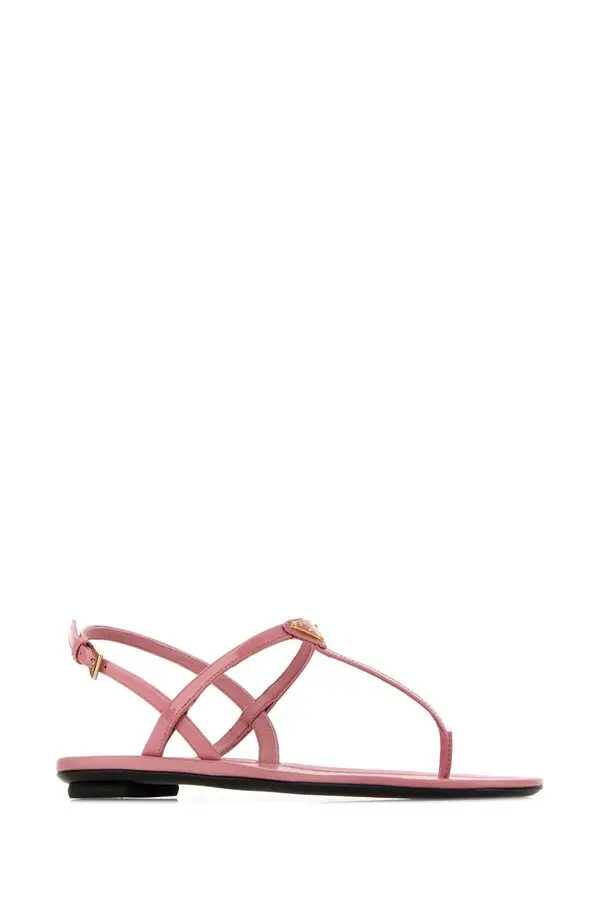 Prada Leather Thong Sandals - Pink
